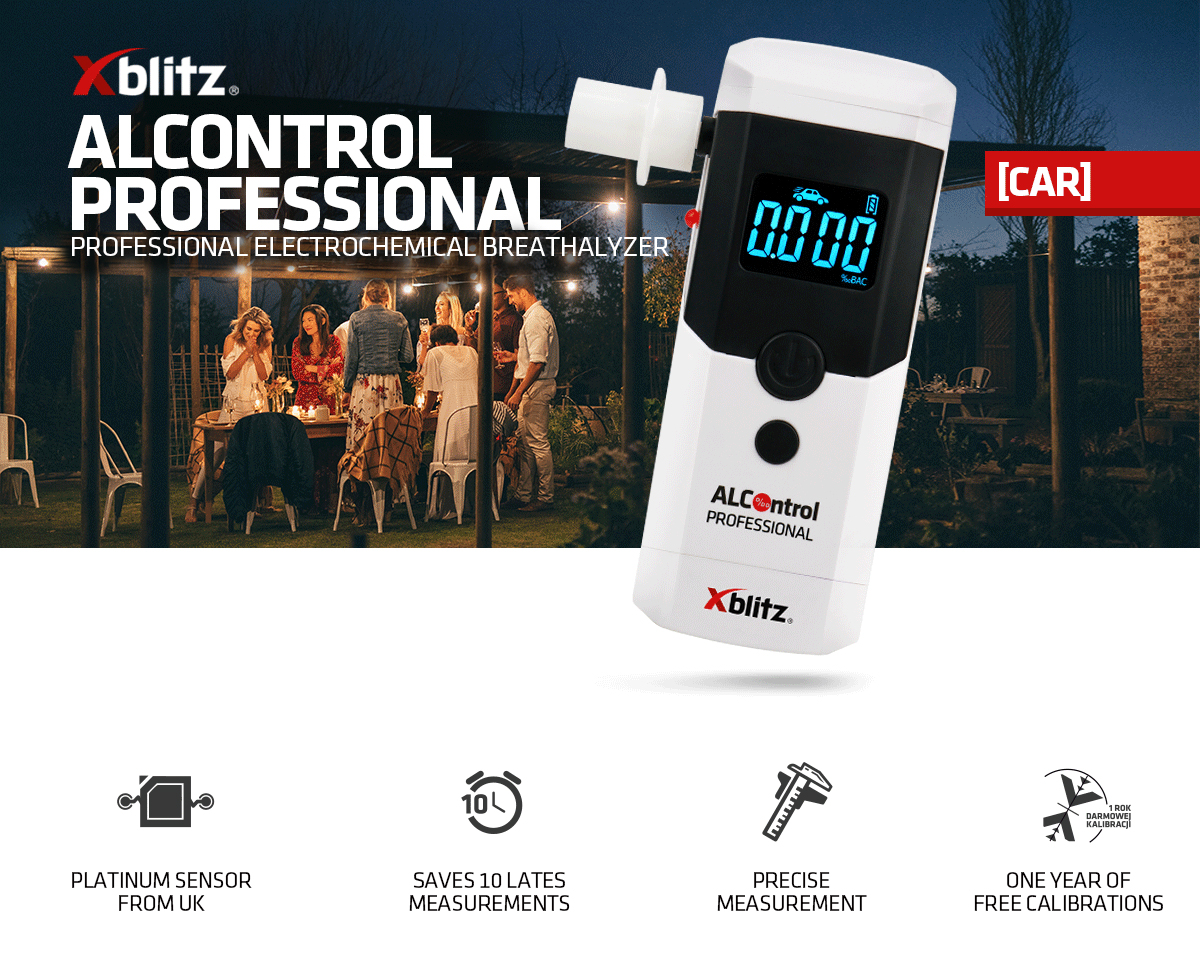 Tester alkoholiziranosti XBLITZ ALCONTROL Professional – Xblitz